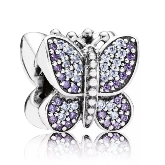 Pandora | Jewelry | Pandora Purple Sparkling Butterfly Charm | Poshmark